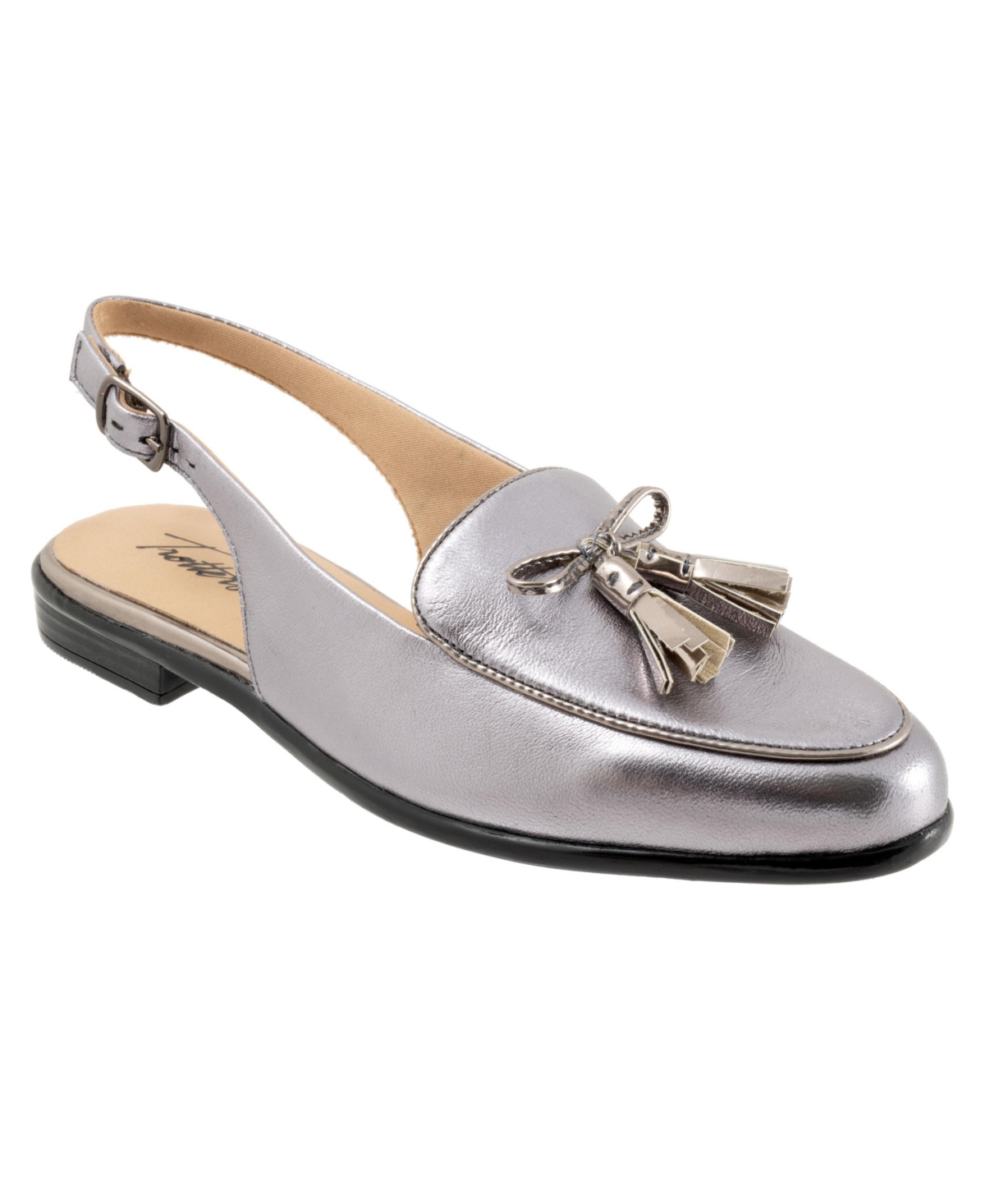 Click here for Trotters Womens Lillie Flat - Pewter prices