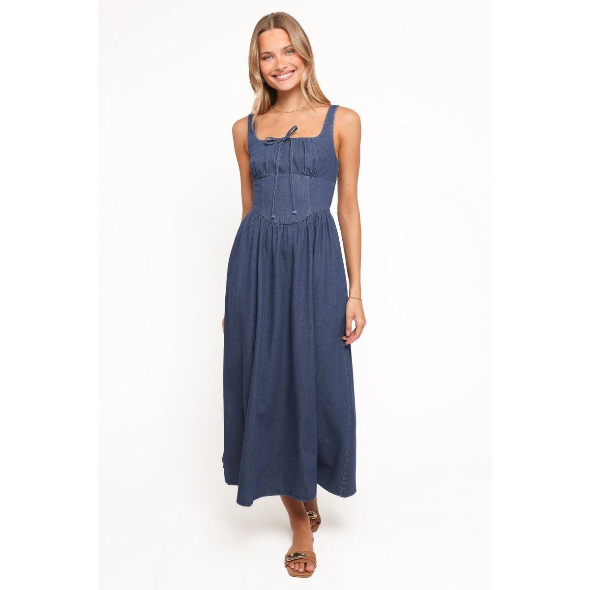 Click here for Petal and Pup Womens Kinslee Midi Dress - Denim prices