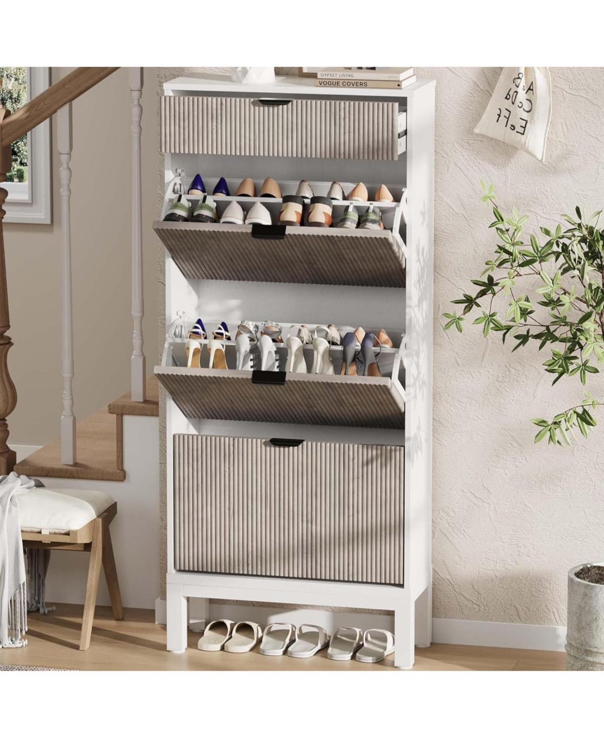 Click here for gaomon Shoe Storage Cabinet with 3 Flip Drawers En... prices