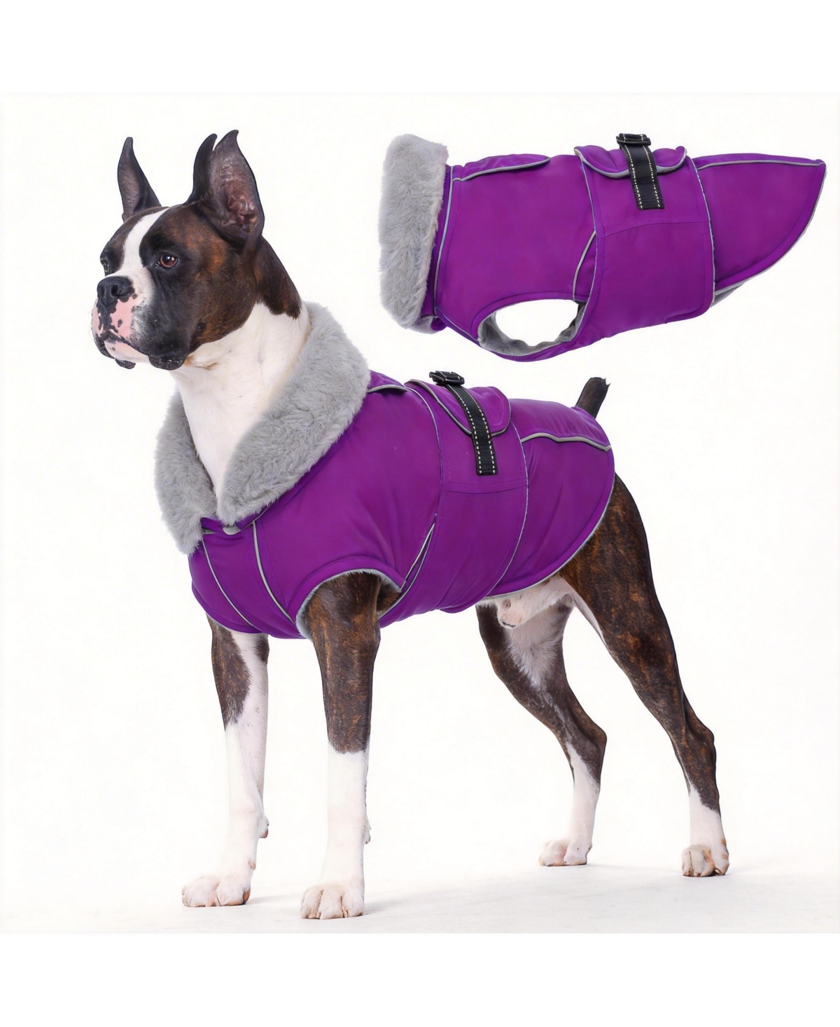 Click here for Aronkl Reflective Waterproof Dog Jacket with Fur C... prices
