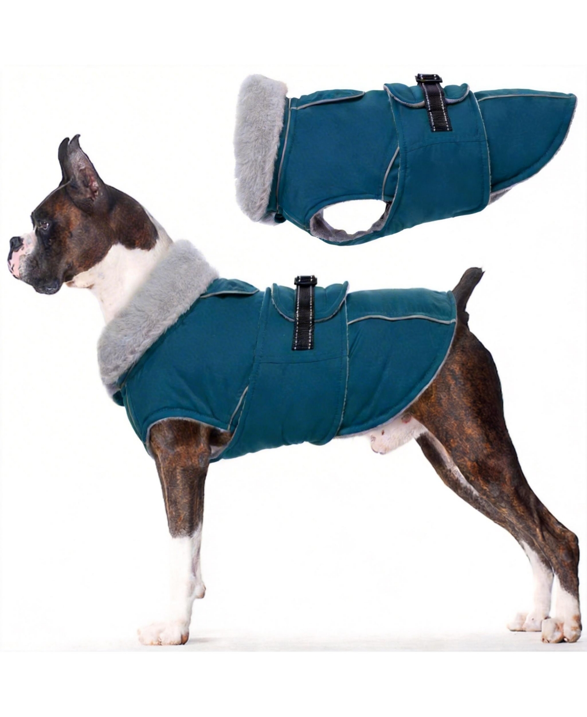 Click here for Aronkl Reflective Waterproof Dog Jacket with Fur C... prices