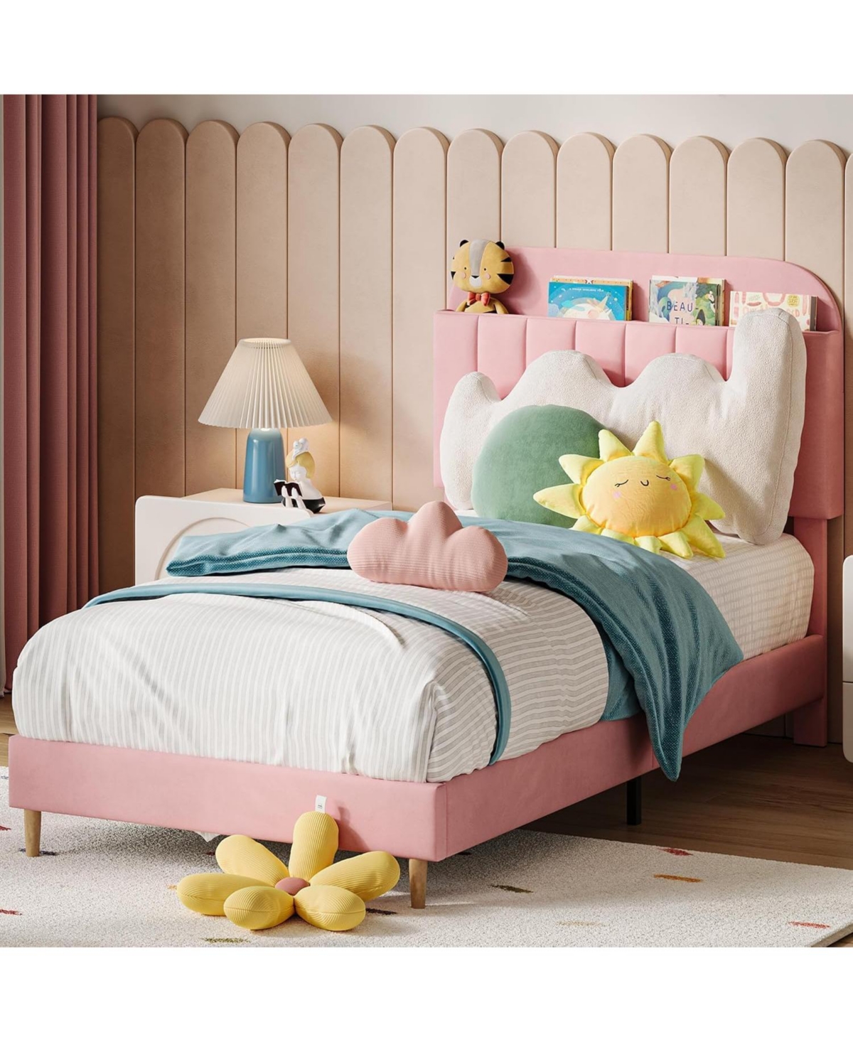 Click here for gaomon Bed Frame with 4 Storage Drawers Linen Upho... prices