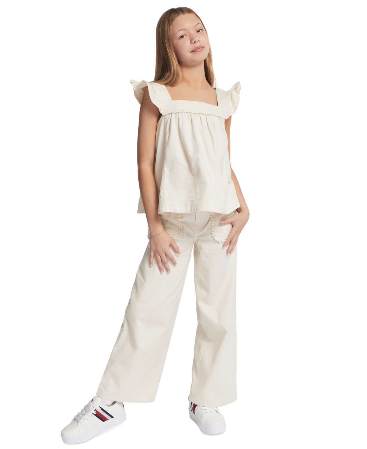 Click here for Tommy Hilfiger Girls 7-16 Twill Wide-Leg Pants - C... prices