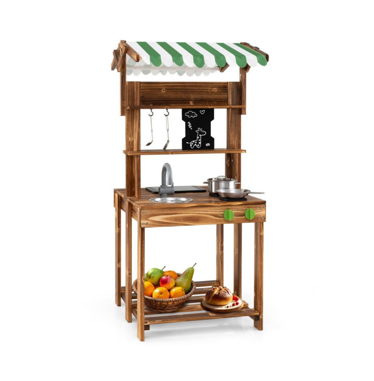 Click here for Hongge Double Sided Mud Kitchen with Canopy and Ch... prices