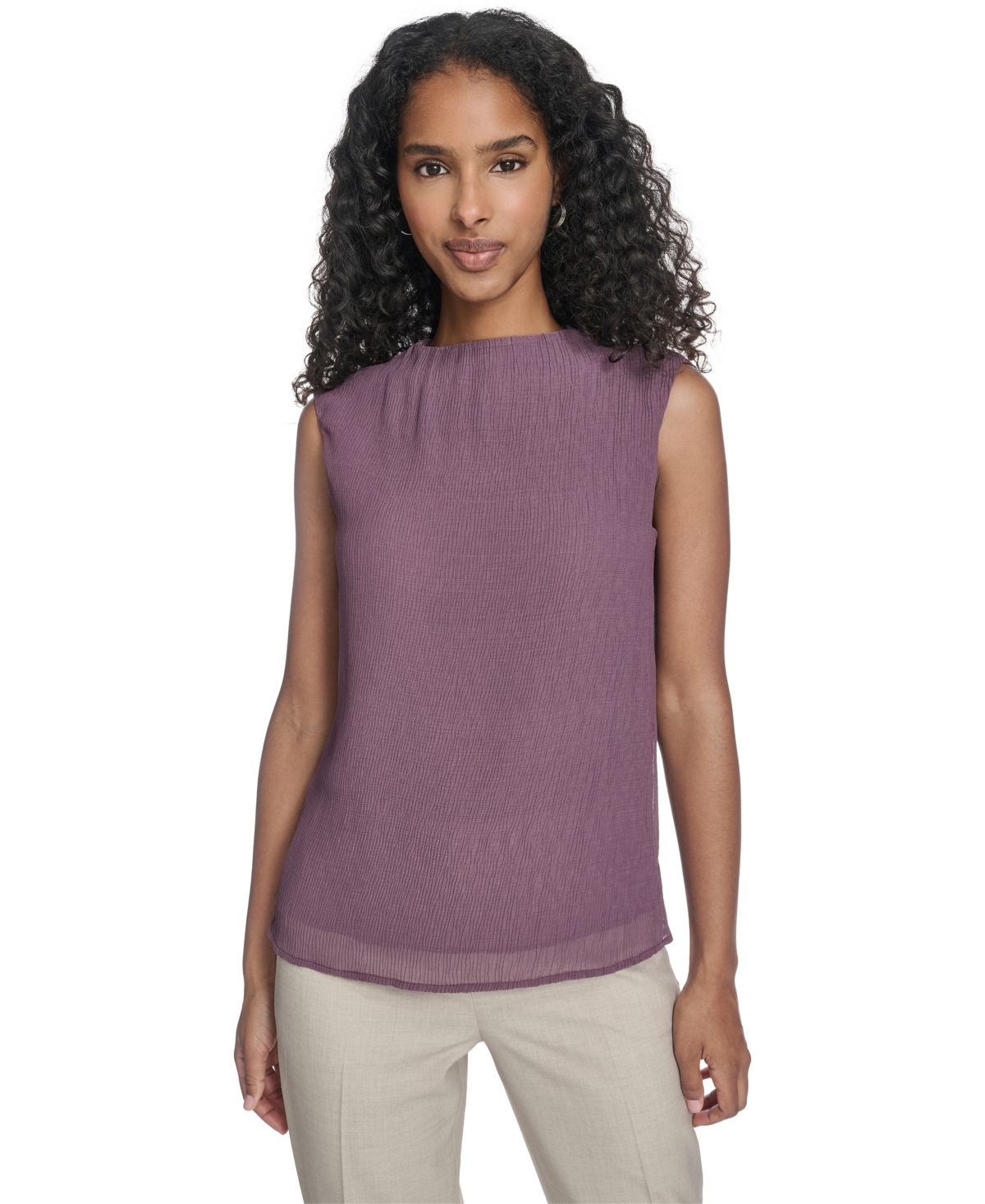 Click here for Calvin Klein Womens Printed Sleeveless Top - Winte... prices