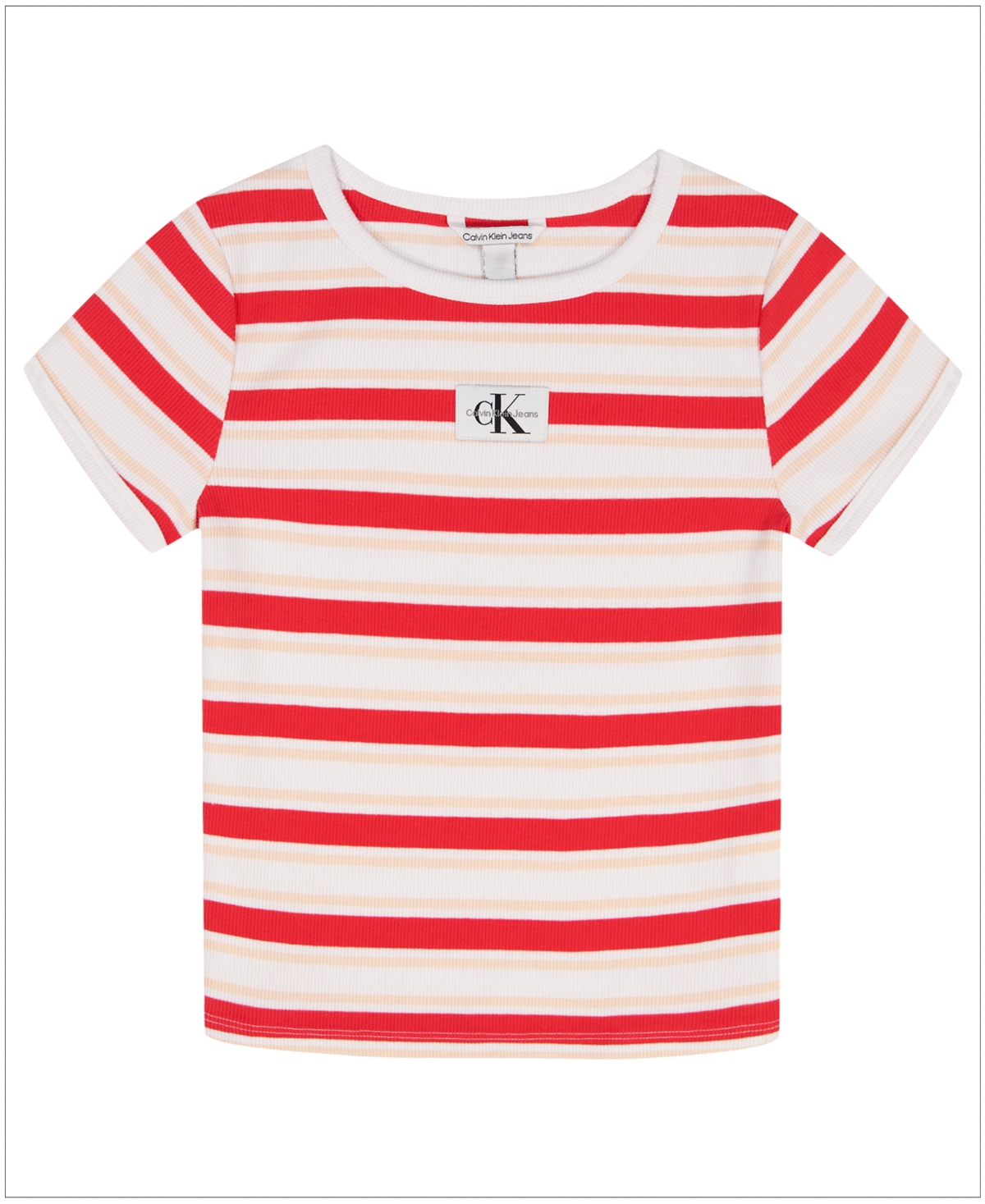 Click here for Calvin Klein Girls 7-16 Striped Round Neck T-Shirt... prices