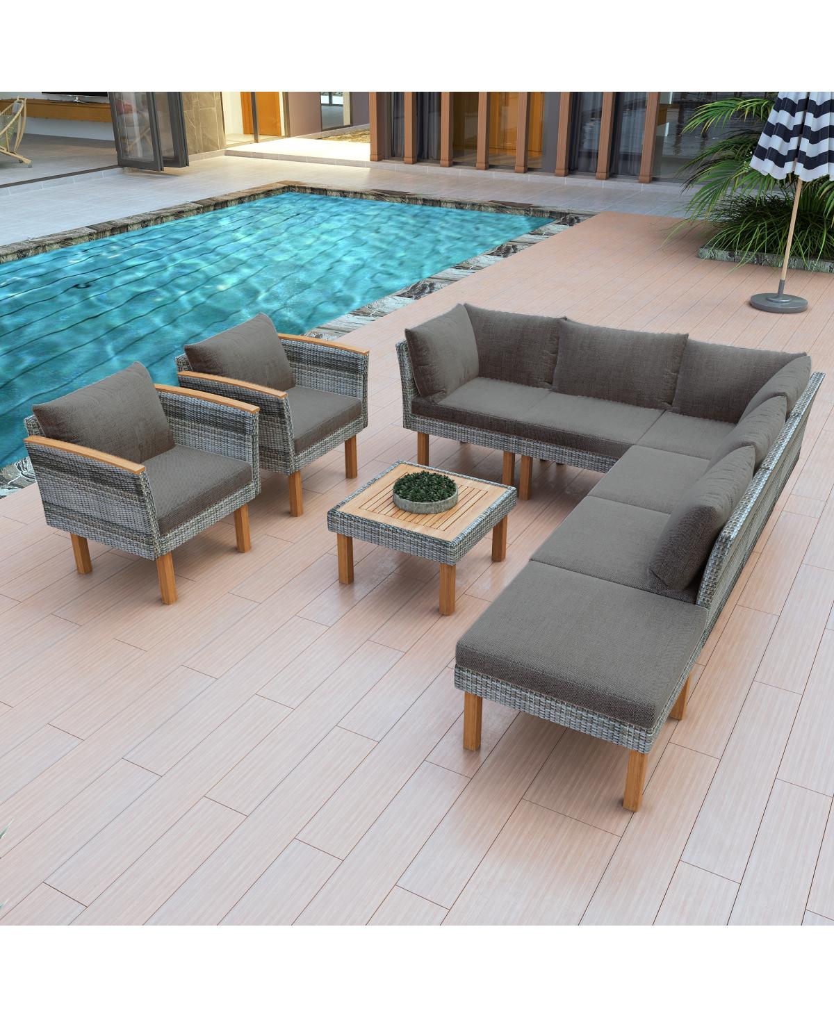 Click here for Streamdale Furniture 9-Piece Outdoor Patio Wicker... prices