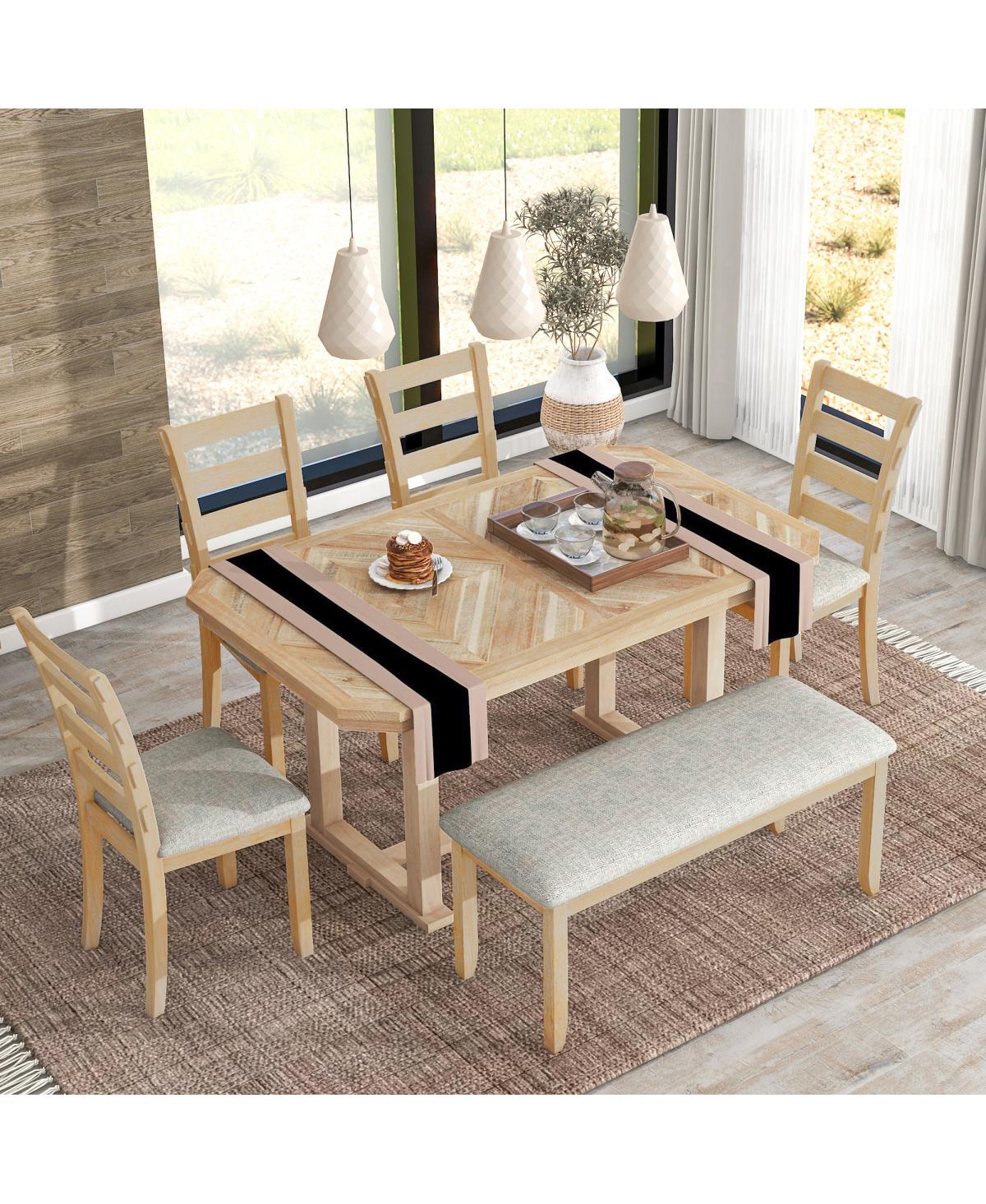 Click here for Streamdale Furniture 6 Piece Rubberwood Wood Grain... prices