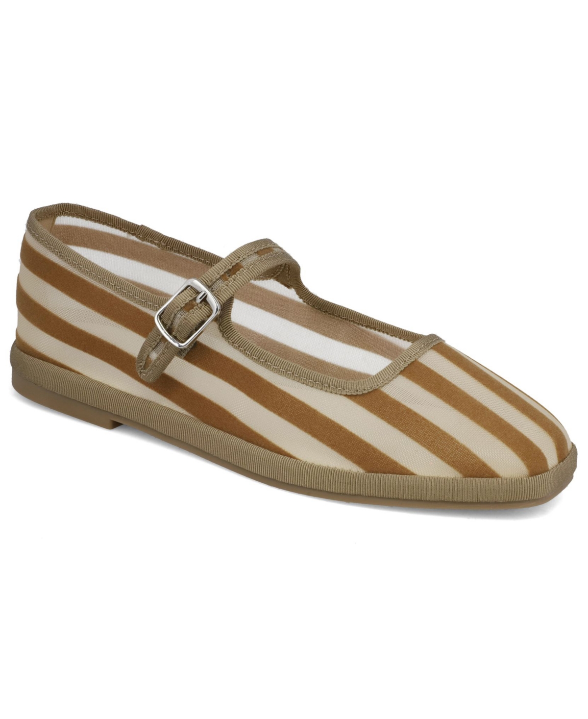 Click here for Mia Womens Morocco Striped Mesh Mary Jane Buckle-S... prices