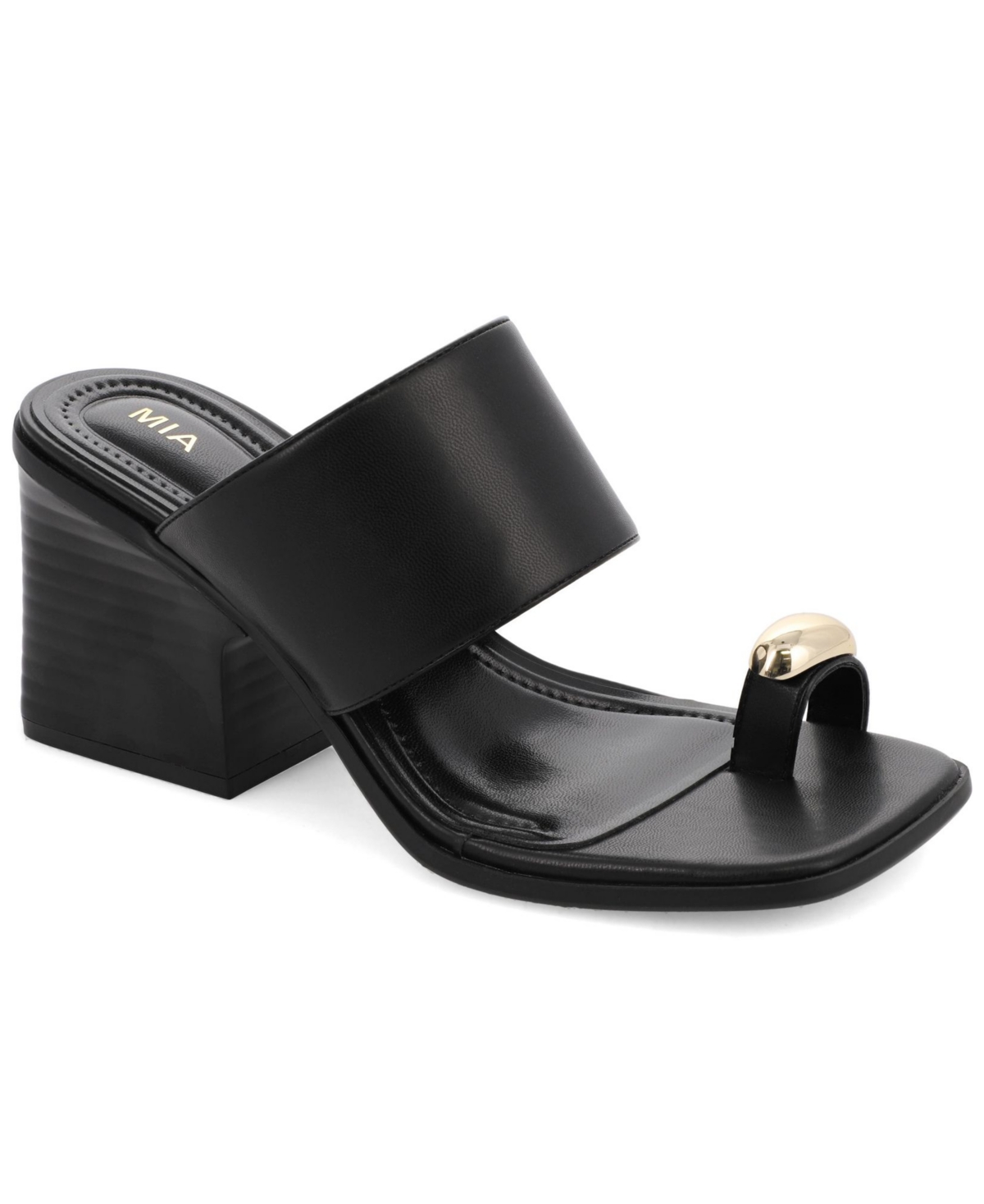 Click here for Mia Womens Fawn Block Heel Slip-On Dress Sandals -... prices