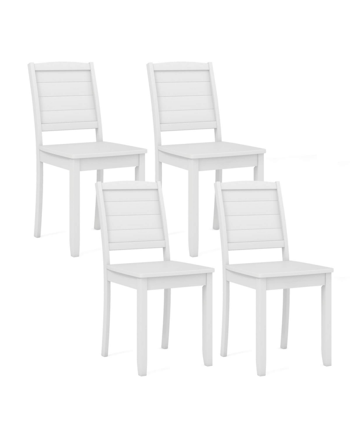Click here for Gymax 4 Pcs Armless Wood Dining Chair w/ Rubber Wo... prices