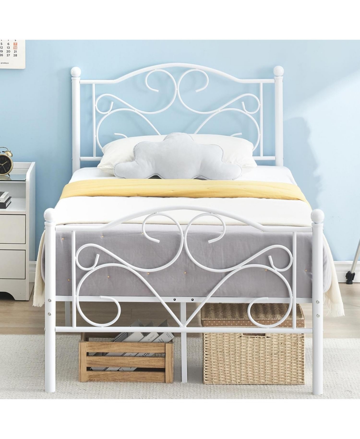 Click here for gaomon Curved Metal Bed Frame with Headboard and F... prices