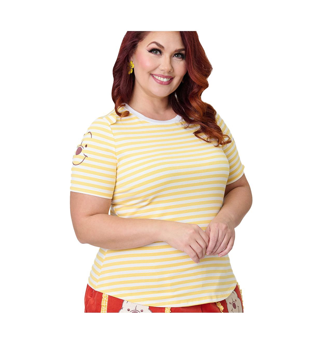 Click here for Unique Vintage Plus Size Back To Basics Top - Yell... prices