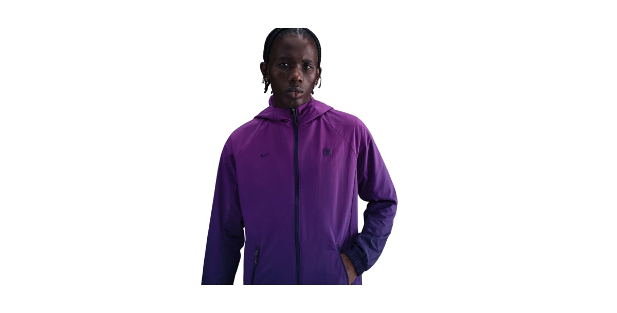 Click here for Nike Mens Purple Barcelona Awf Woven Full-Zip Jack... prices