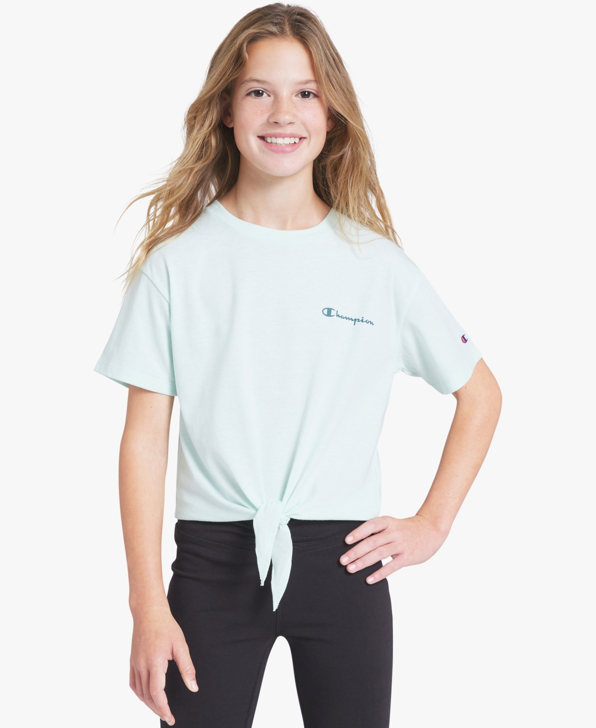 Click here for Champion Girls 7-16 Tie-Front Short-Sleeve Top - F... prices
