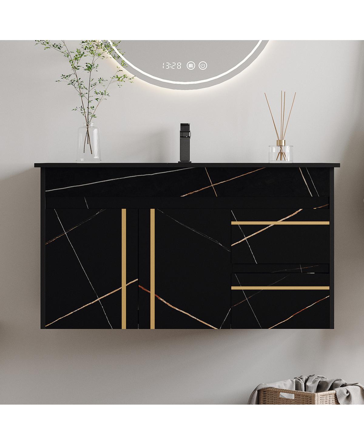 Click here for Sillysis Floating Bathroom Vanity with Faux Marabl... prices