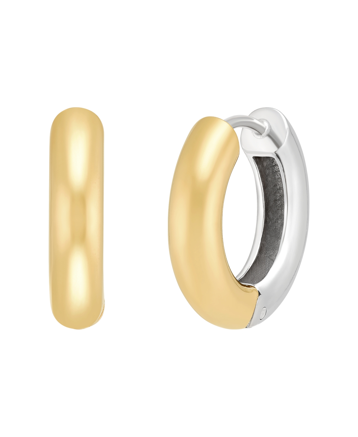 Click here for Macys Reversible Hoop Earrings in 14k Yellow Gold-... prices
