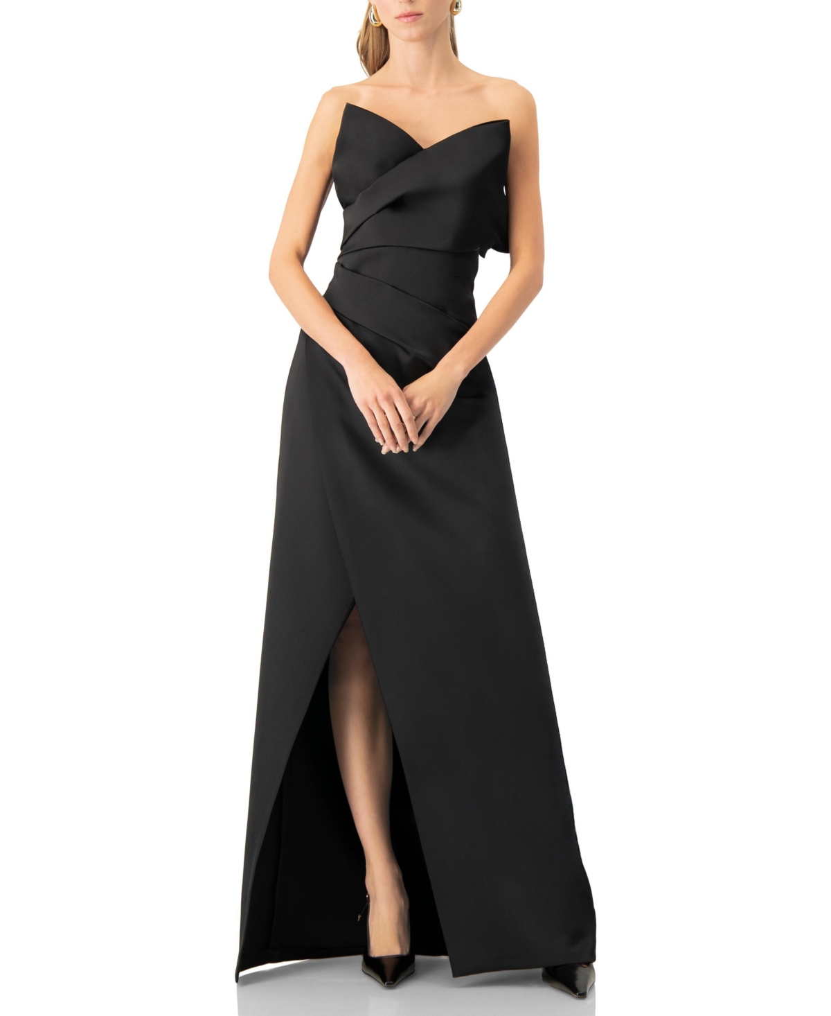 Click here for Ivonne Womens Strapless Gown With Front Leg Openin... prices