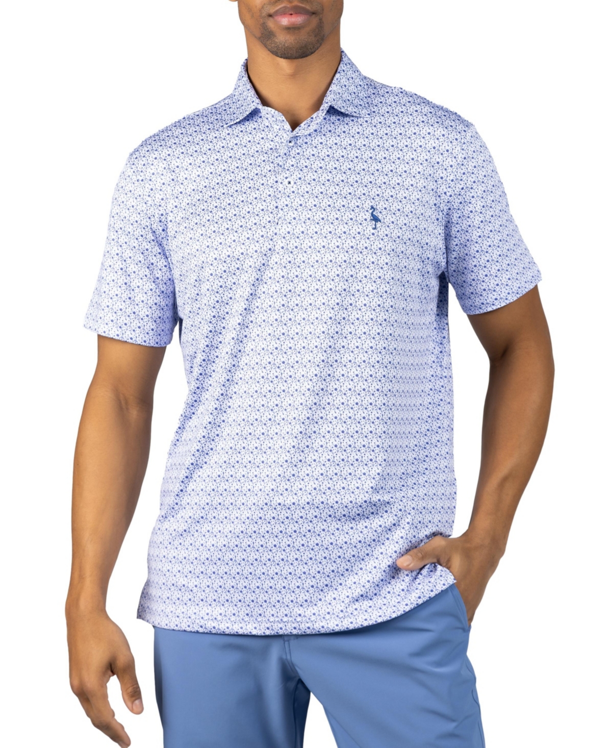 Click here for Tailorbyrd Mens Floral Printed Performance Polo Sh... prices
