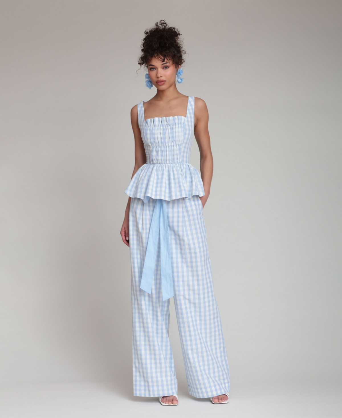 Click here for Avec Les Filles Womens Slouchy Wide-Leg Pants - Li... prices