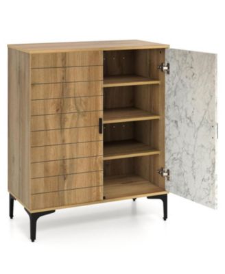 Click here for Slickblue Farmhouse Shoe Storage Cabinet 4 Tier Wi... prices