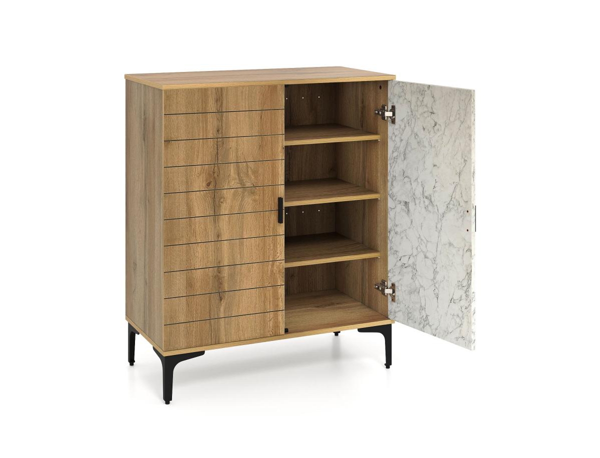 Click here for Slickblue Farmhouse Shoe Storage Cabinet 4-Tier wi... prices