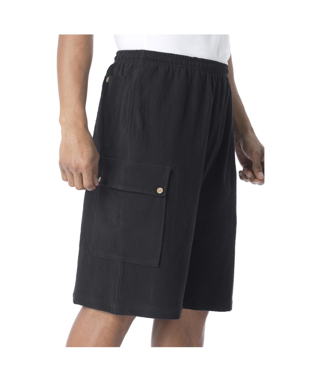 Click here for KingSize Big & Tall Full Elastic Waist Gauze Cargo... prices