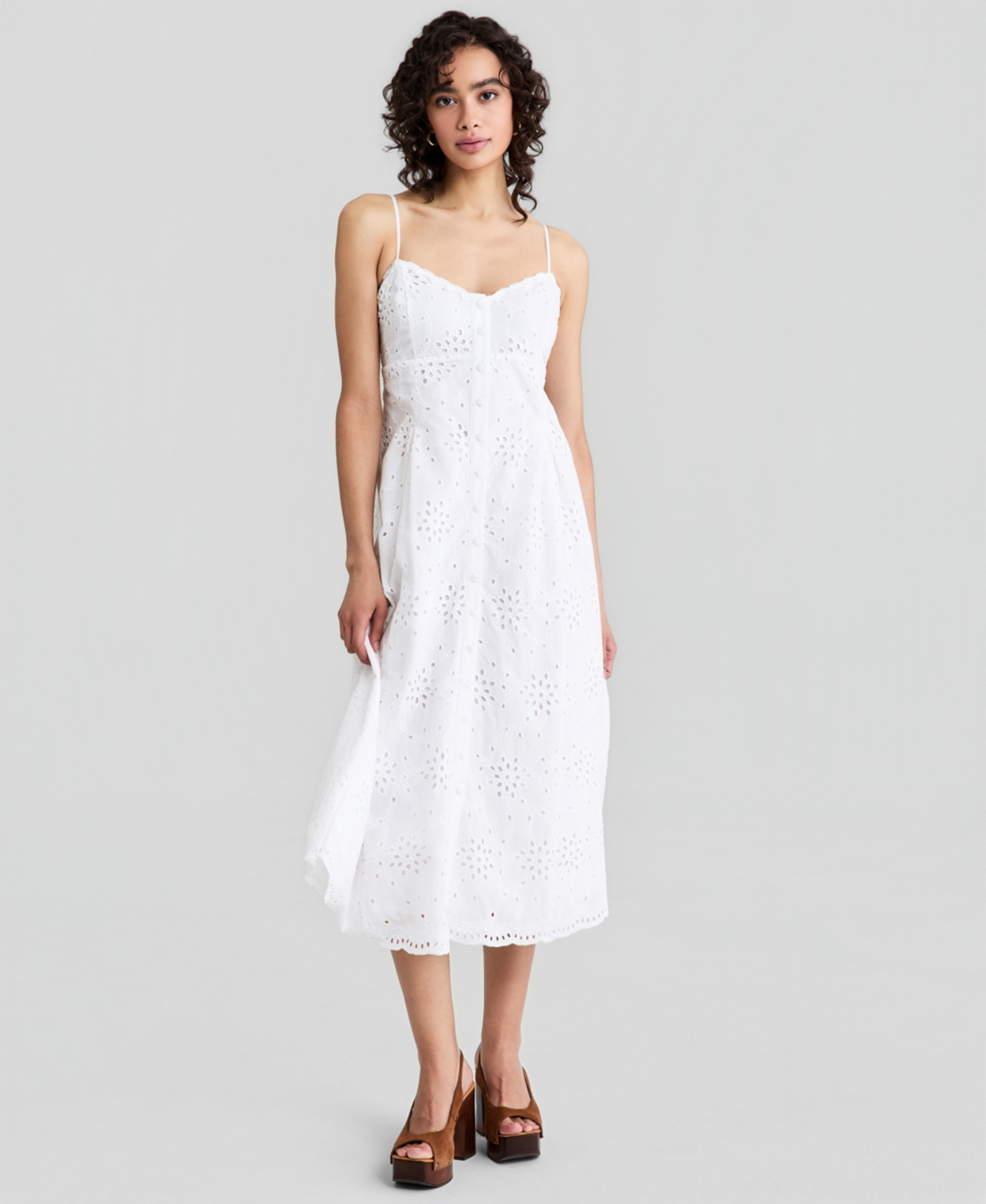 Click here for And Now This Womens Cotton Eyelet Back-Cutout Dres... prices