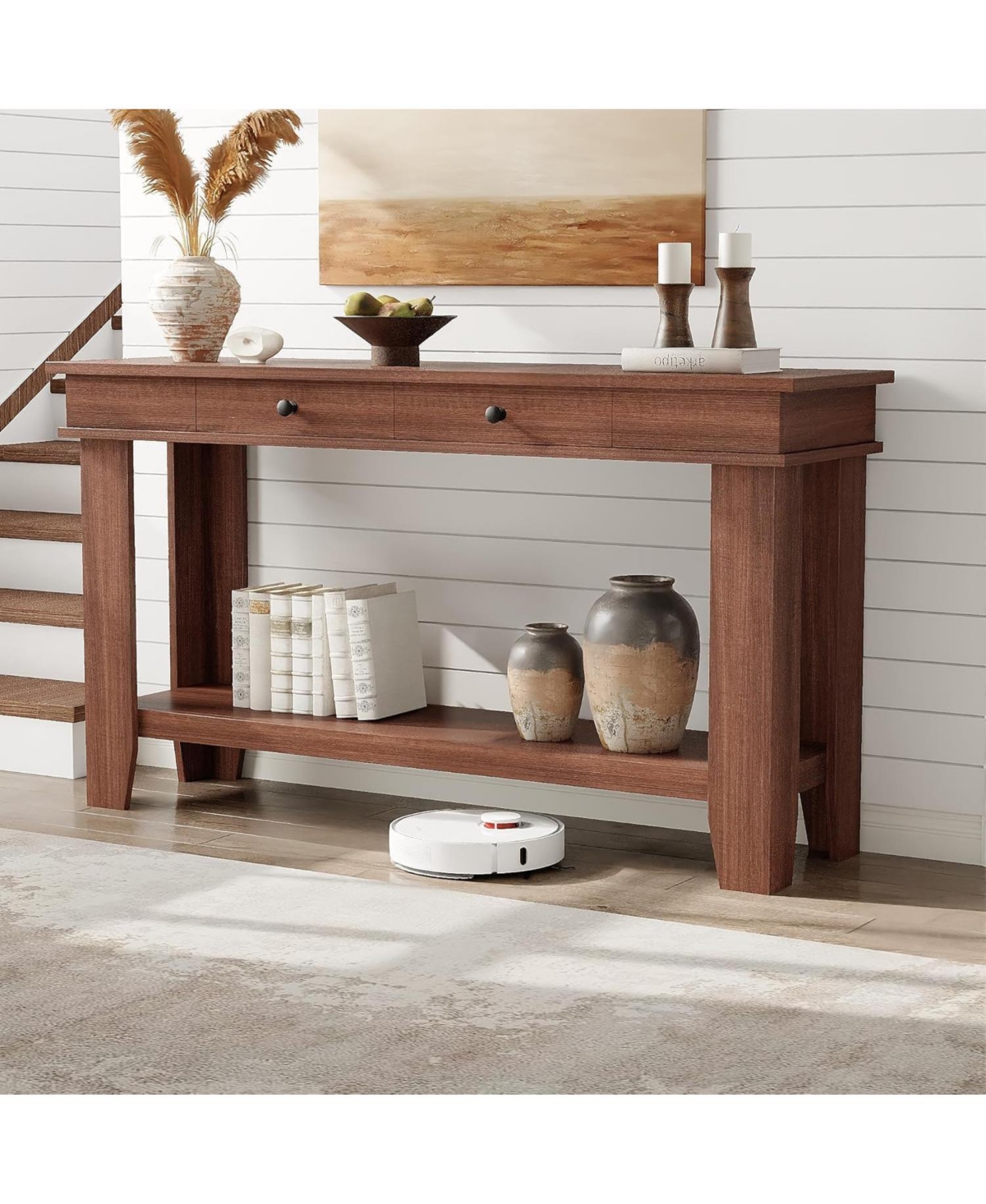 Click here for gaomon 54" Wooden Console Table with 2 Drawer... prices