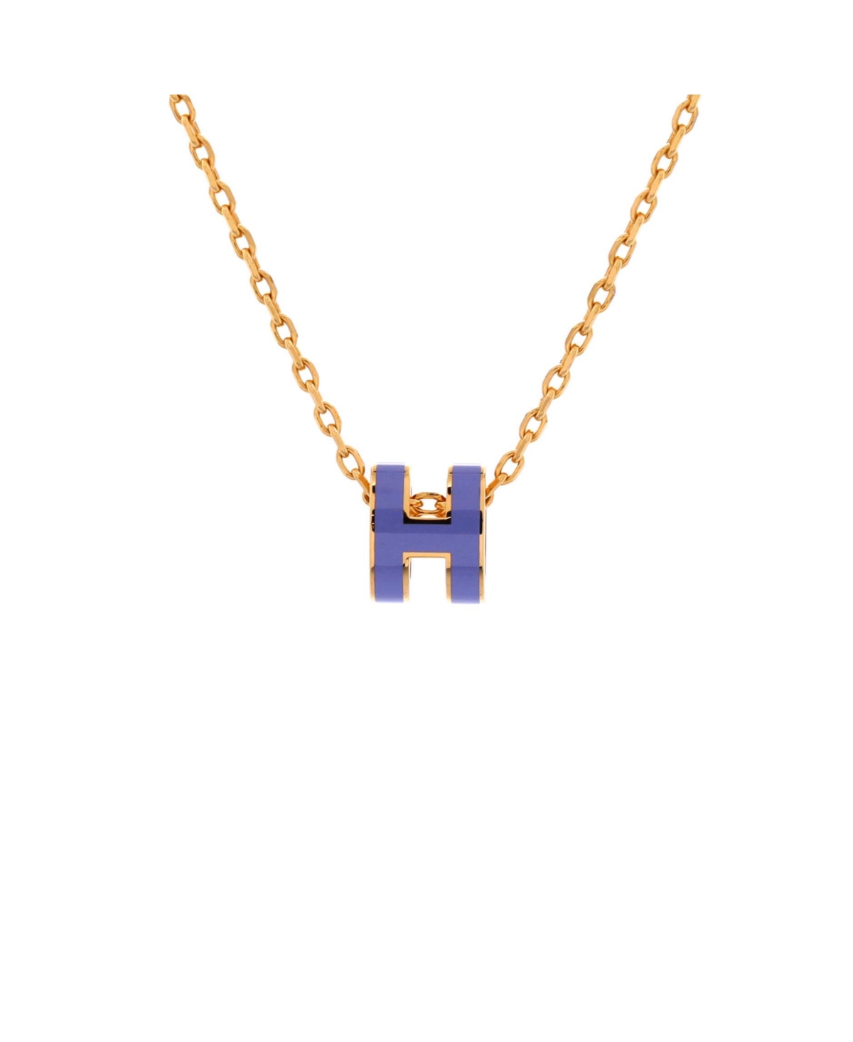 Click here for Pre-Owned HERMES Pop H Pendant Chain Necklace - En... prices