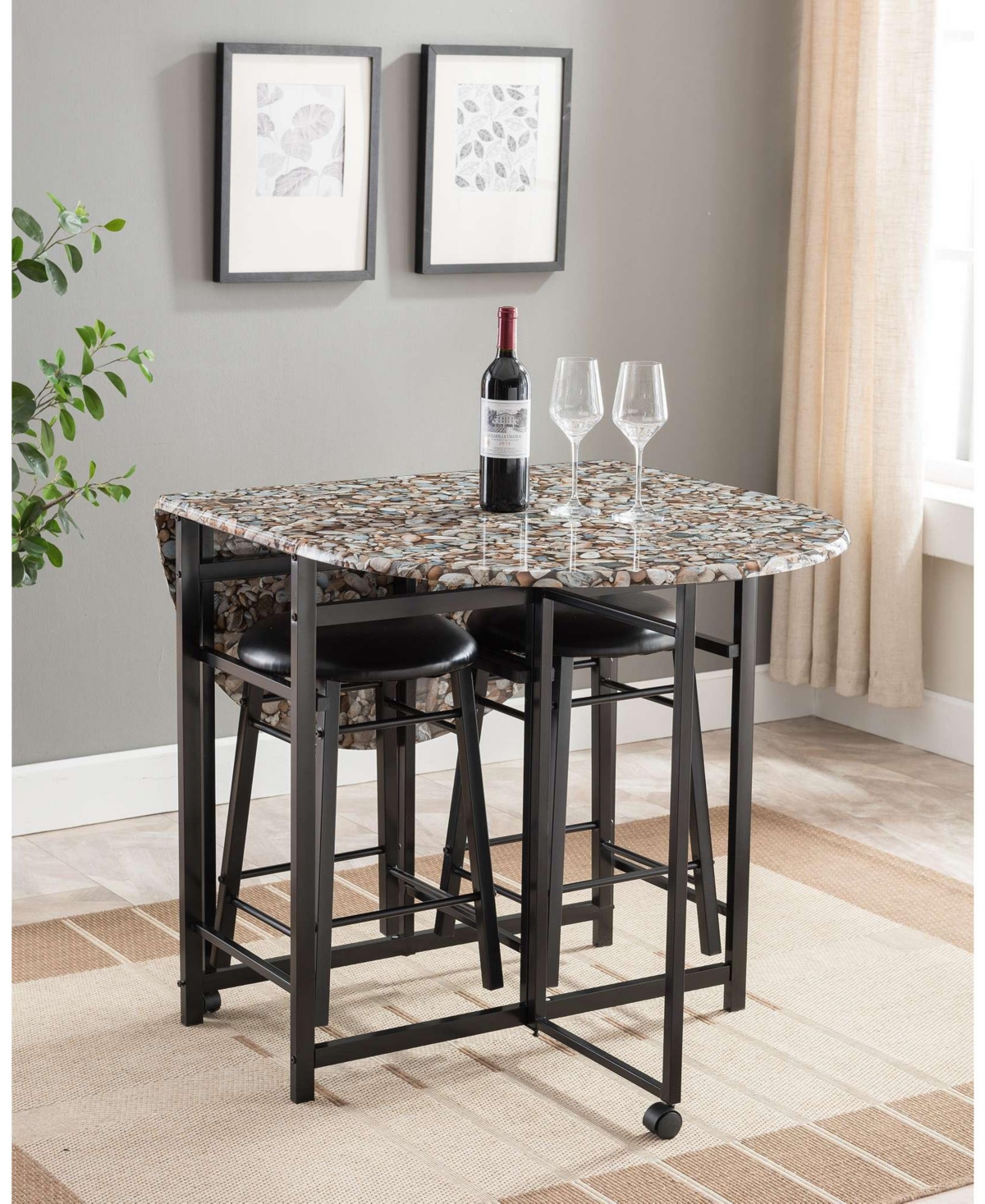 Click here for Kings Brand Furniture Comapct Dinette Set With Dro... prices