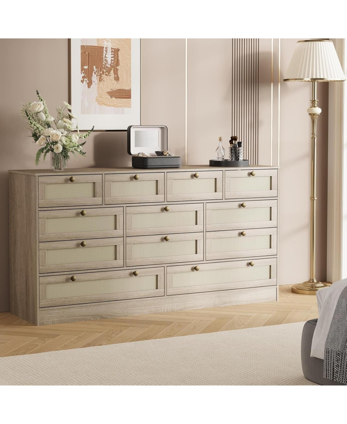 Click here for gaomon 12-Drawer Sturdy Wood Dresser  61" Wid... prices