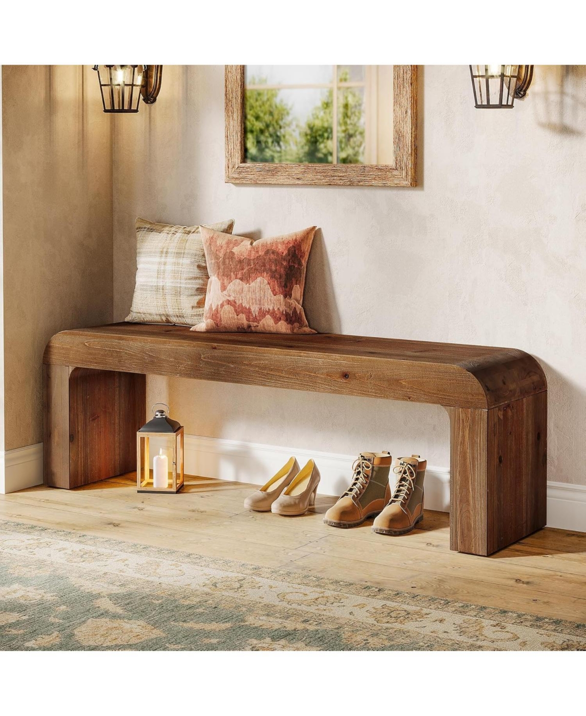 Click here for Tribesigns Solid Wood Dining Bench  Wooden Entrywa... prices