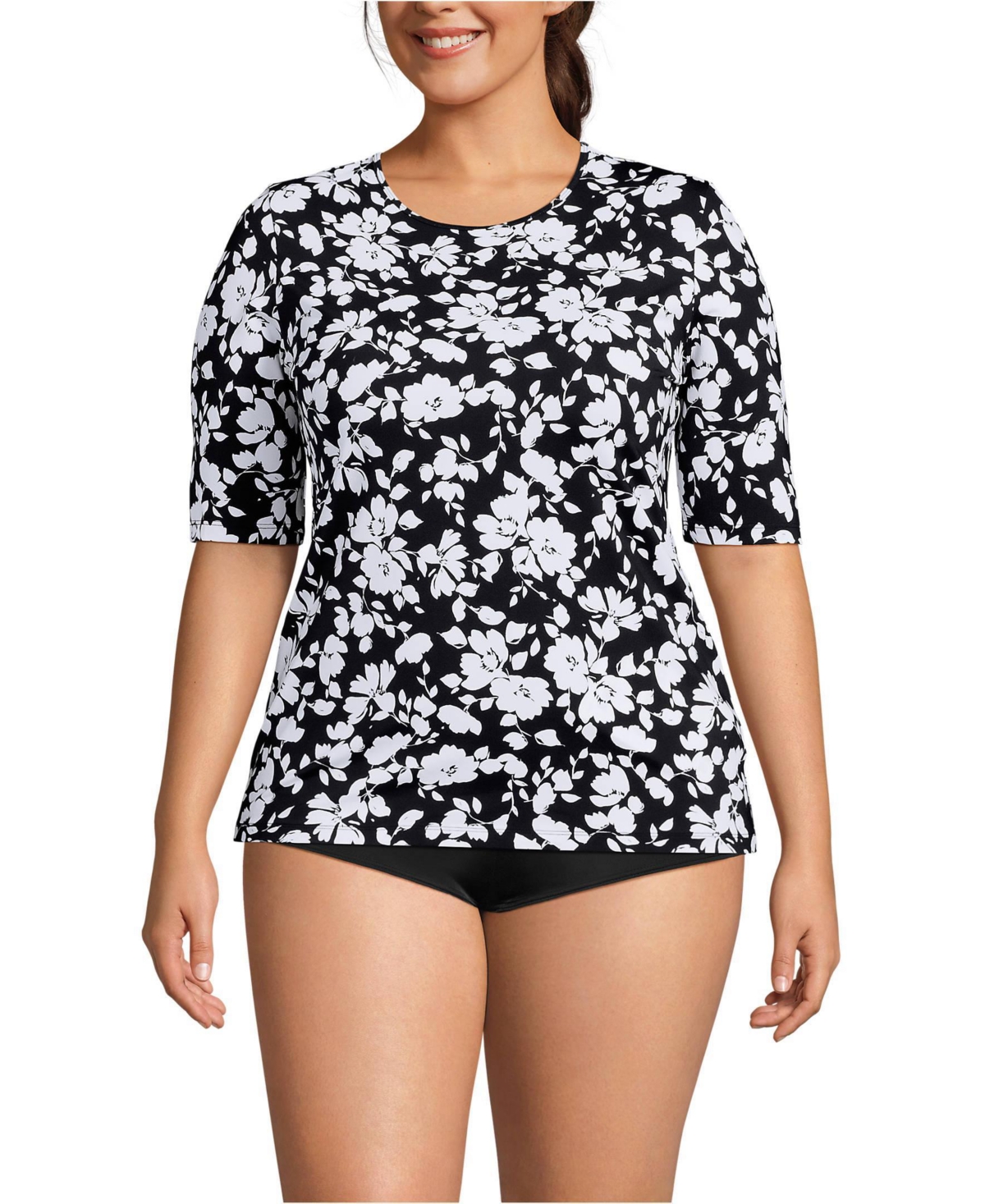 Click here for Lands End Plus Size SunShade Upf 50 Elbow Sleeve R... prices