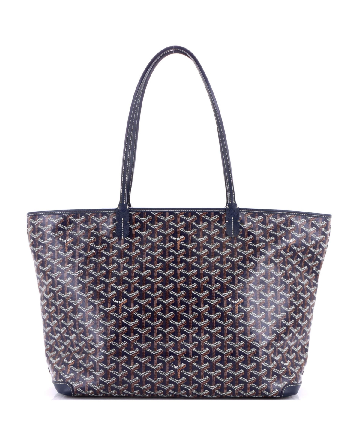 Click here for Pre-Owned Goyard Mm Artois Tote Coated Canvas - Bl... prices