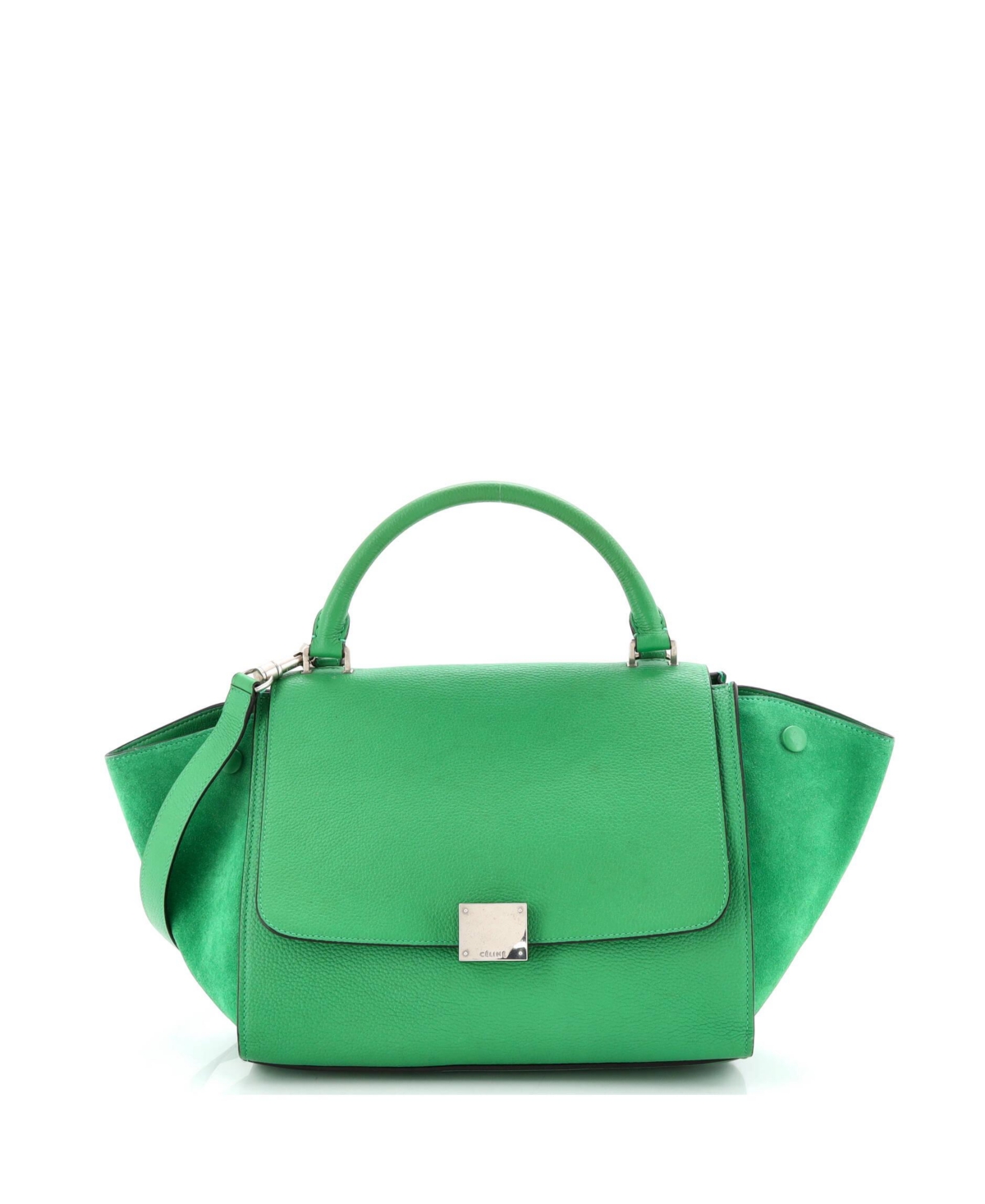 Click here for Pre-Owned Celine Small Trapeze Bag Leather - Green prices