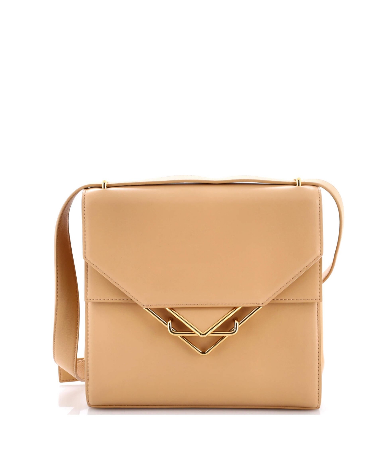 Click here for Pre-Owned Bottega Veneta Clip Flap Bag Leather - N... prices