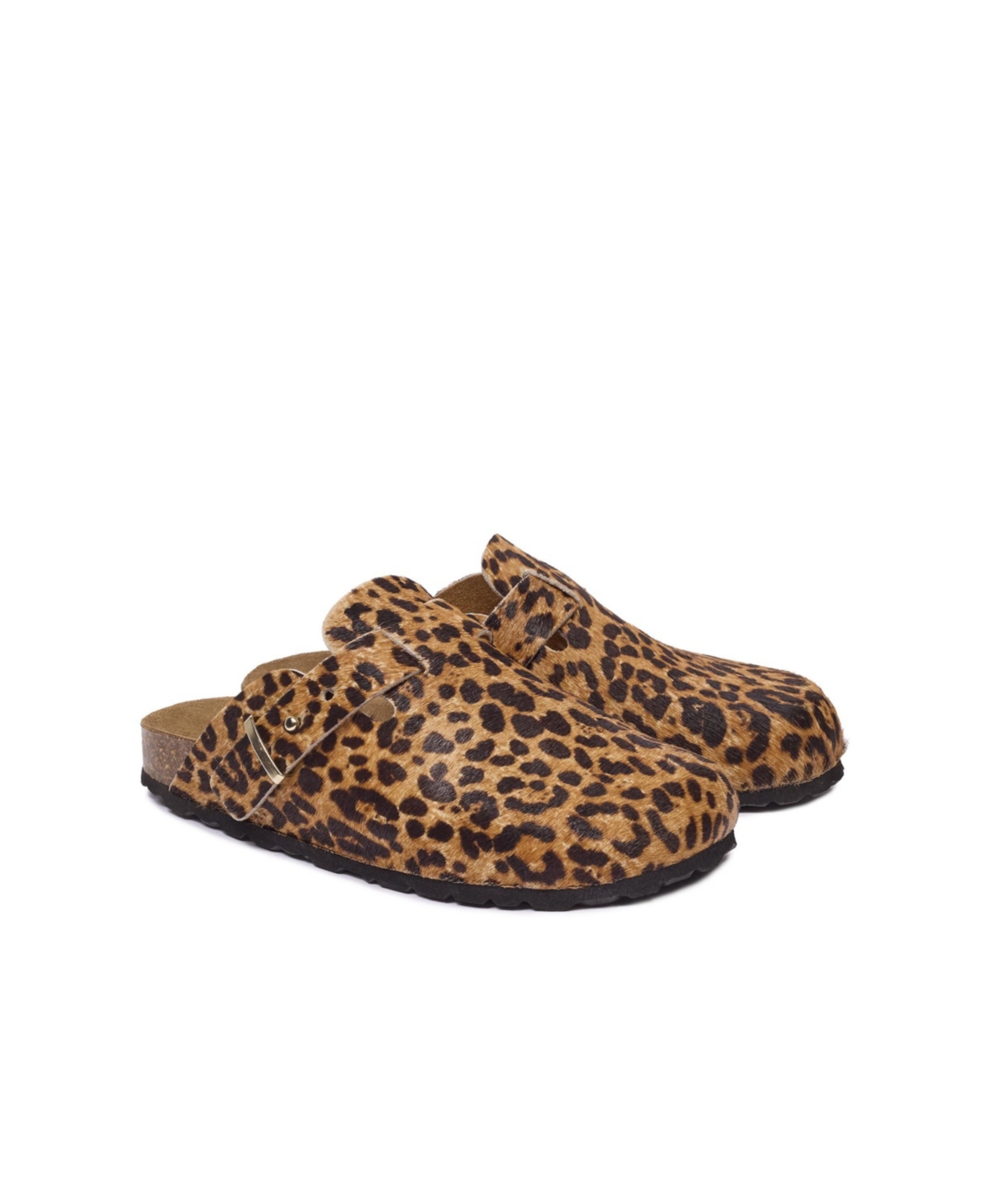 Click here for Celtic & Co. Womens Stud Buckle Strap Clog - Leopa... prices