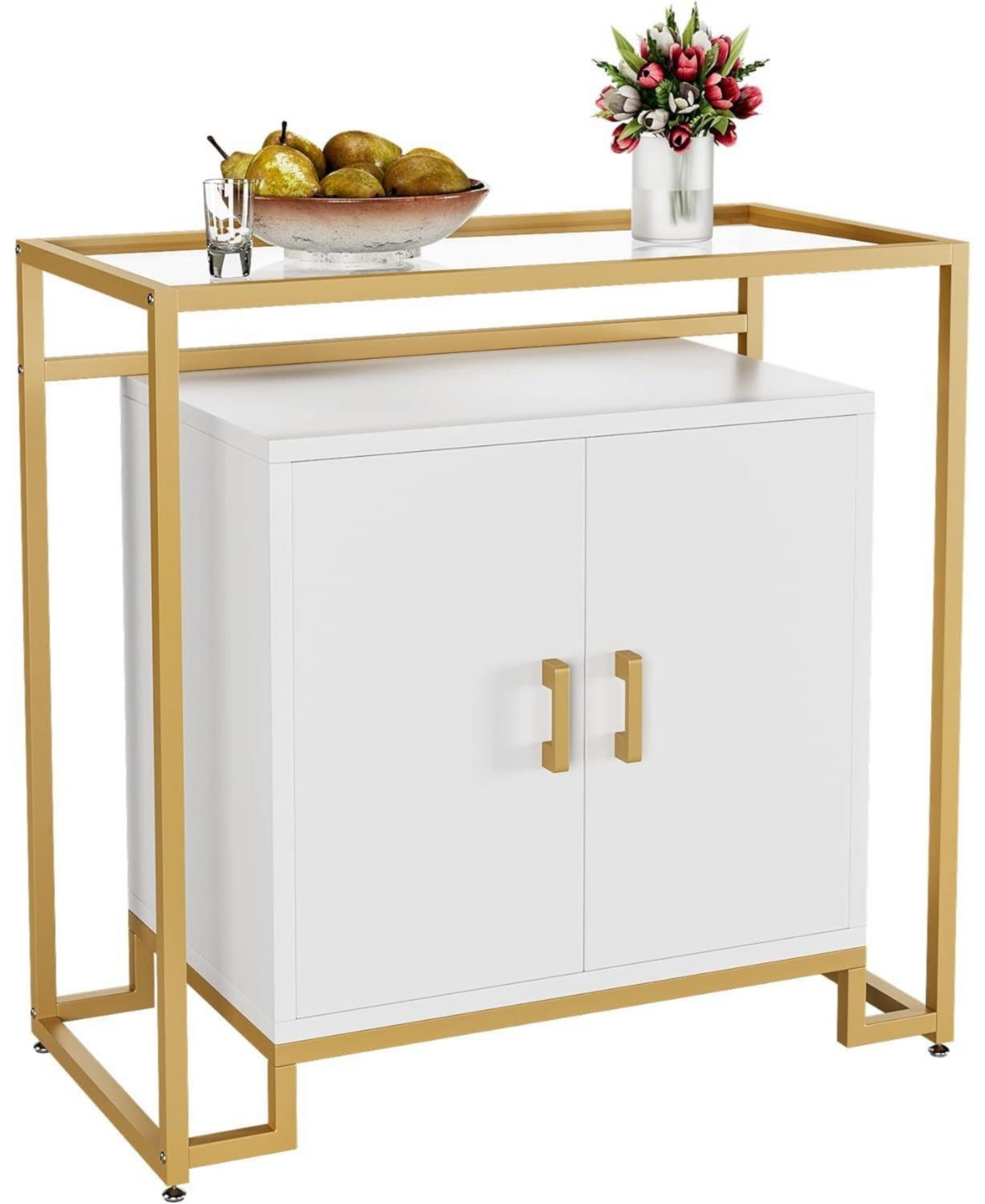 Click here for gaomon Cabinet with Tempered Glass Top Modern Farm... prices