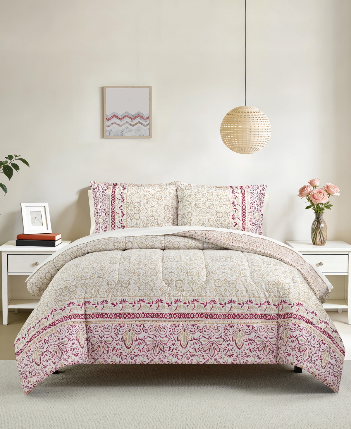 Click here for Macys Adalia Reversible 3-Pc. Comforter Sets - Pin... prices