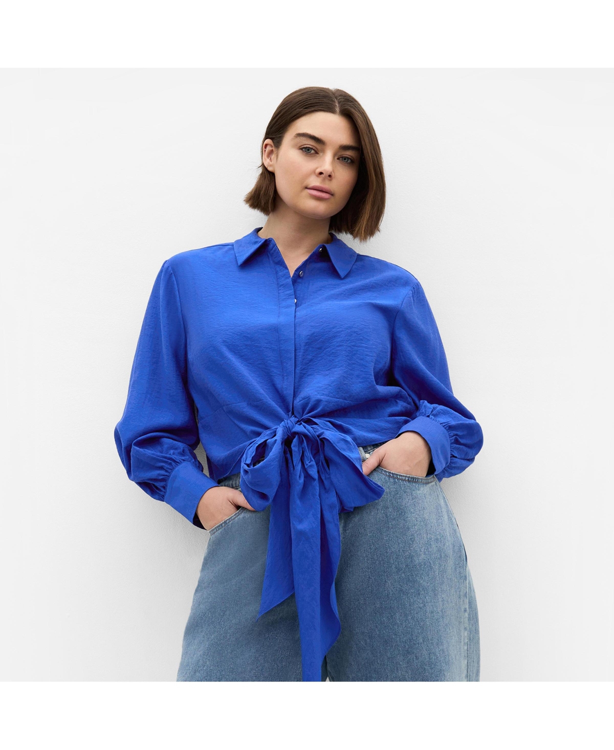 Click here for City Chic Womens Elena Shirt - Cerulean prices