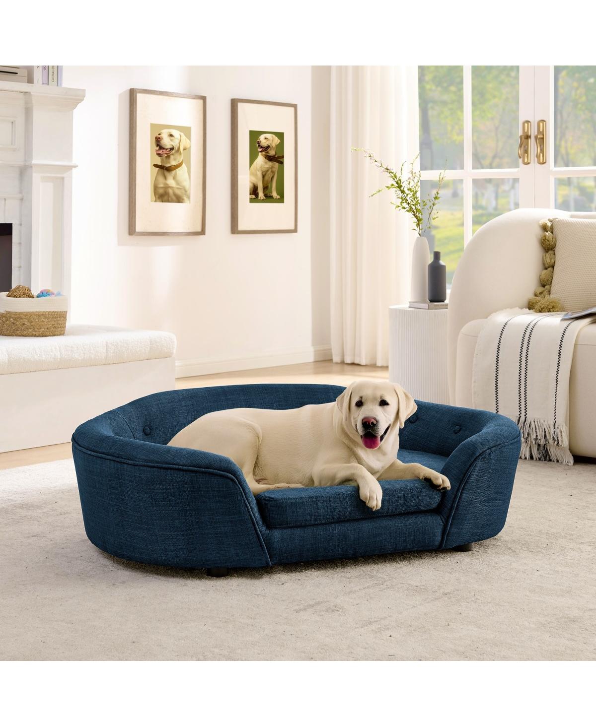 Click here for 6thdruple Oversized Oval Dog Sofa Bed with Tufted... prices