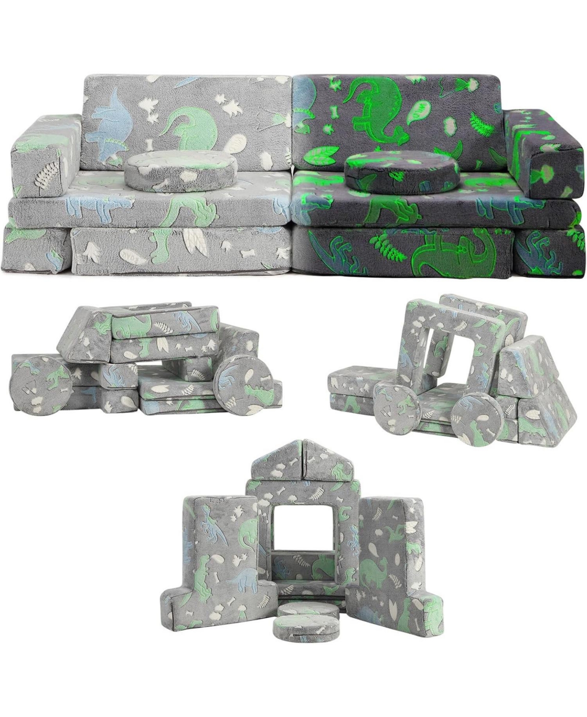 Click here for gaomon 12-Piece Modular Dinosaur Glow-in-the-Dark... prices