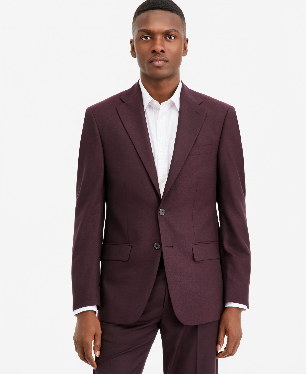 Click here for Calvin Klein Mens Slim-Fit Wool-Blend Suit Jacket... prices
