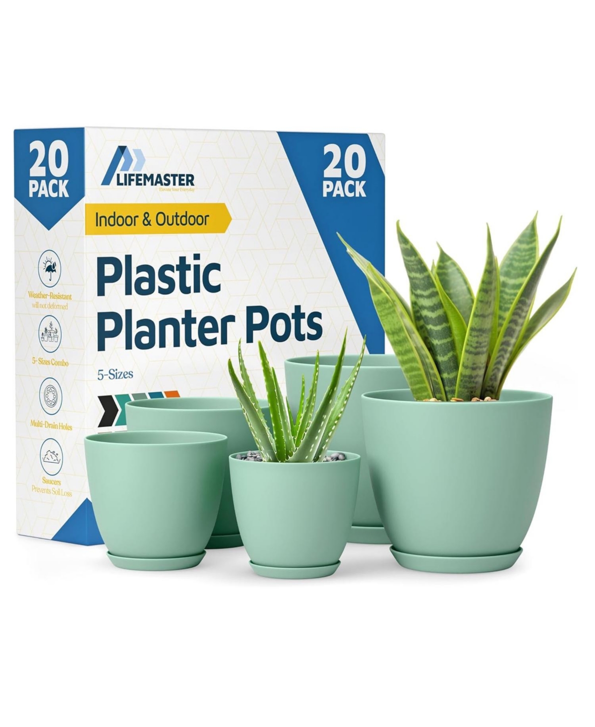 Click here for Set of 20 lightweight  durable mint planter pots w... prices