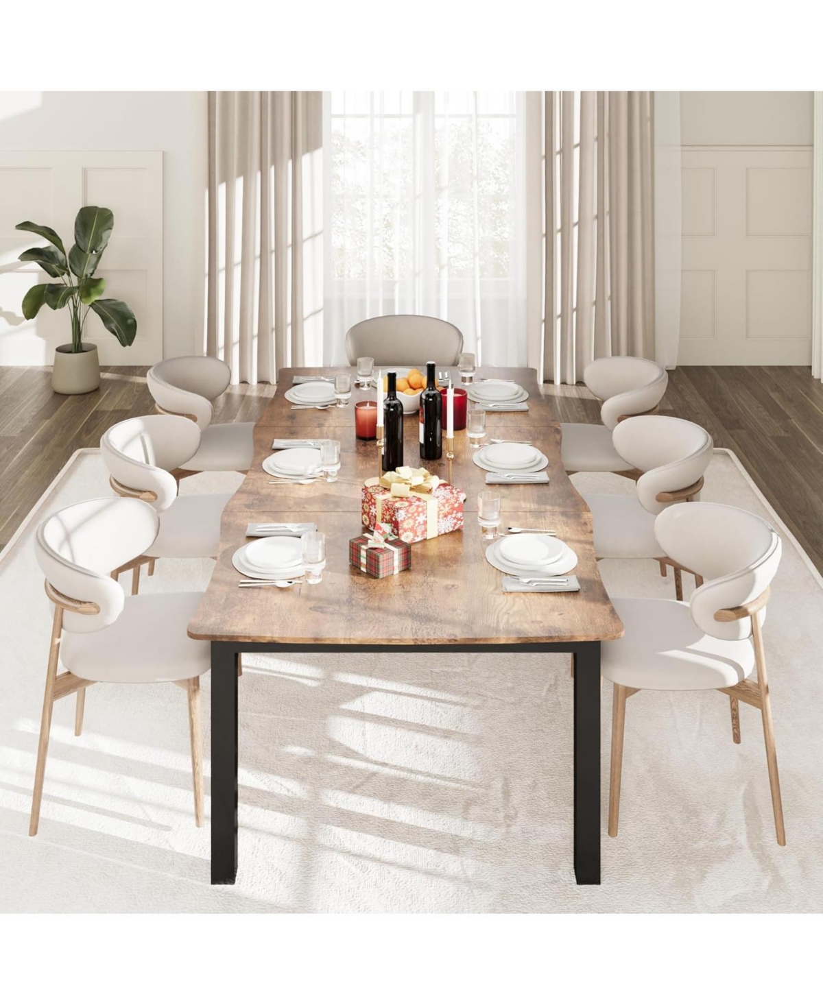 Click here for gaomon Minimalist Dining Table for 6-8  Rectangula... prices
