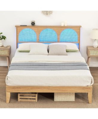 Click here for Gaomon 12.4 X22 Deluxe Wooden Bed Frame With Natur... prices