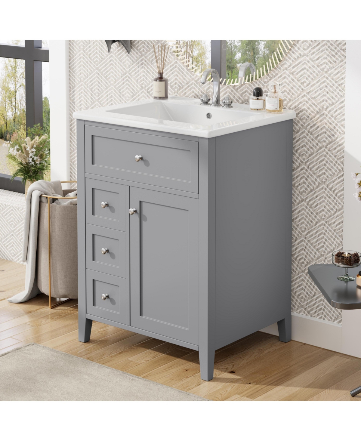 Click here for Casainc Modern Bathroom Vanity with Sink 3 Drawers... prices