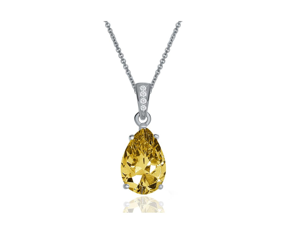 Click here for Sterling Silver Colored Cubic Zirconia Pear Shape... prices