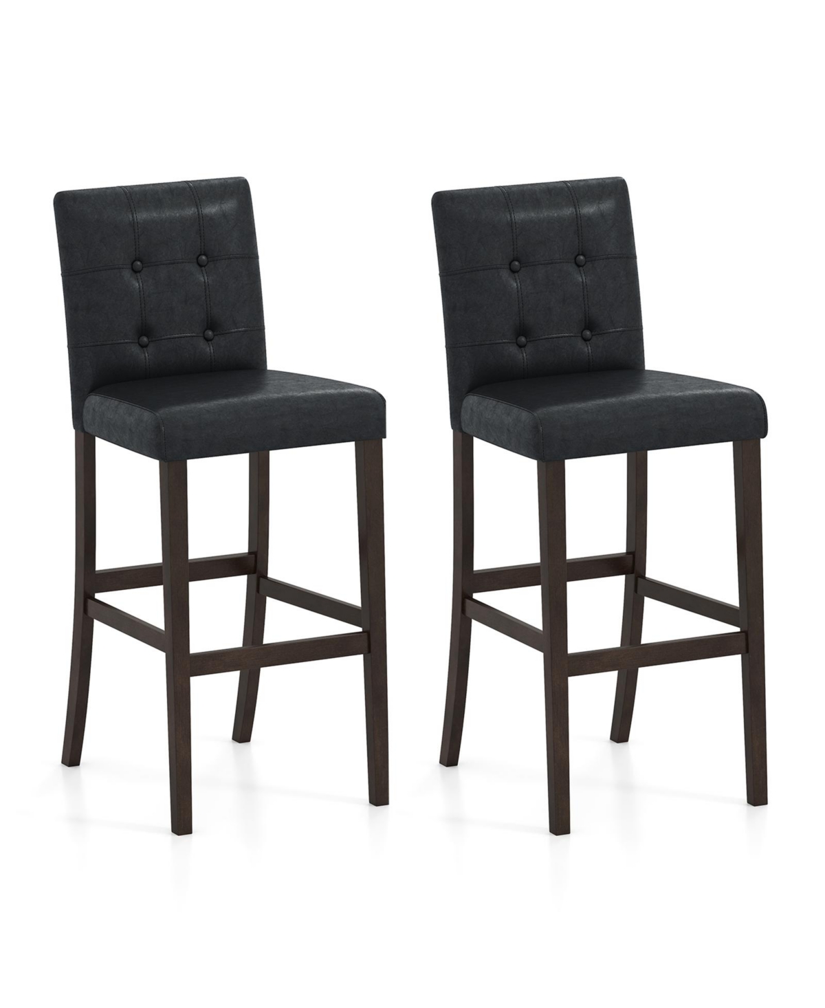 Click here for Slickblue Set of 2 Pvc Dining Leather Bar Stools w... prices